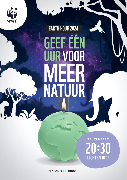 Set van 2 wereldbolkaarsen Earth Hour | WWF