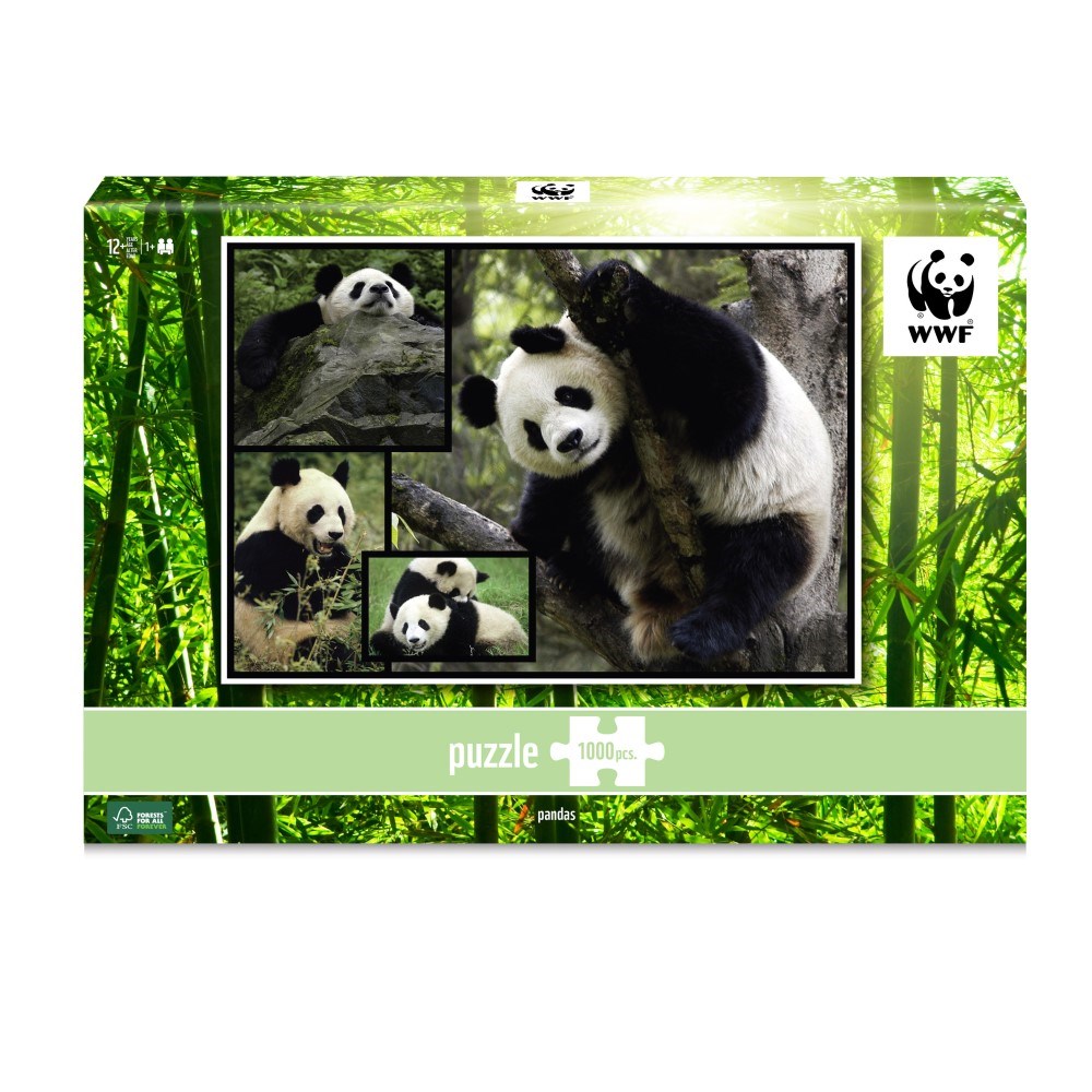 Puzzel 1000 stukjes Panda | WWF | Steun ons